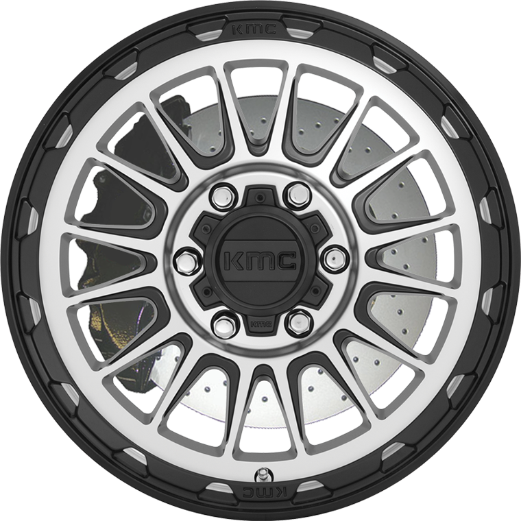 KM542 Impact Satin Black Machined KMC Wheels Wheels From $249 | KMC ...