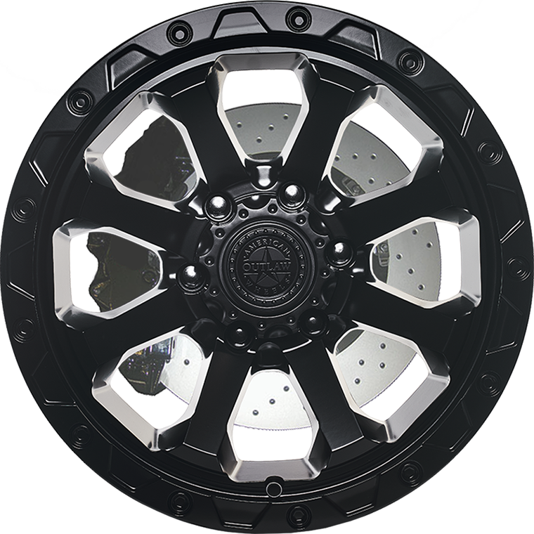 Capone Satin Black American Outlaw Wheels From $299 | American Outlaw ...