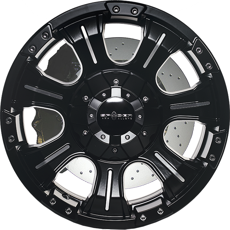SP-06 Satin Black Machined Spyder Wheels From $305 | Spyder Wheels ...