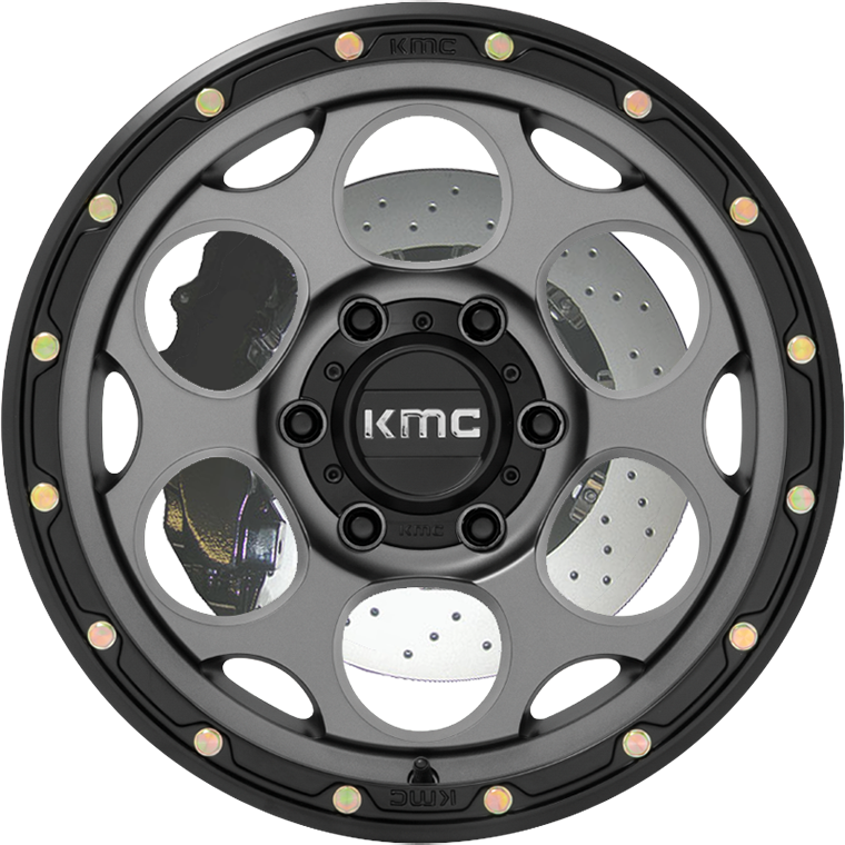 KM541 Dirty Harry Satin Gray W/Black Lip KMC Wheels Wheels From $335 ...