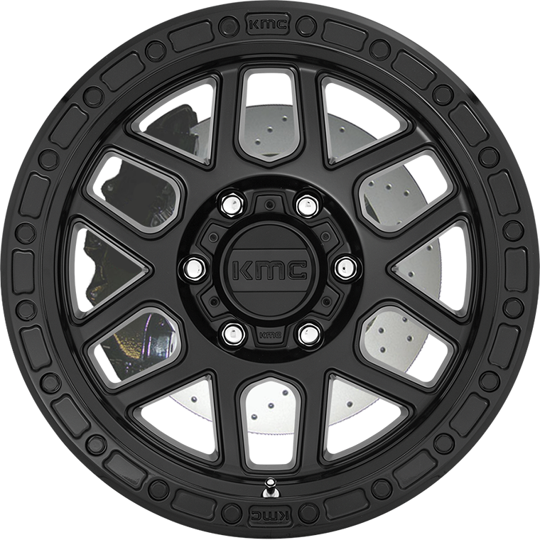 KM544 Mesa Satin Black W/Gloss Black Lip KMC Wheels Wheels From $345 ...